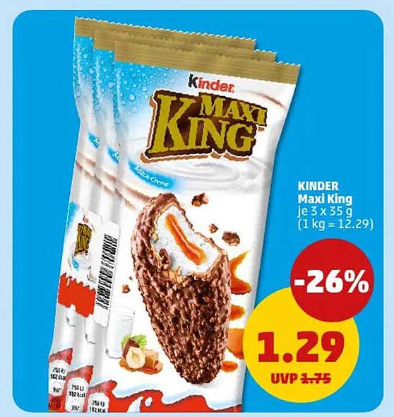 Kinder Maxi King Angebot bei Penny