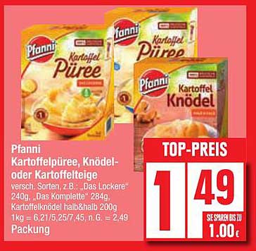Pfanni Kartoffelpüree, Knödel- Oder Kartoffelteige Angebot bei Edeka
