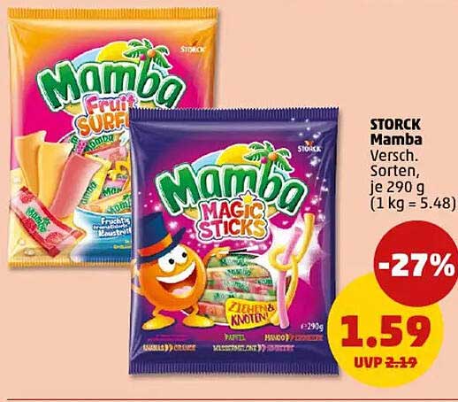 Storck Mamba Magic Sticks Angebot bei Penny