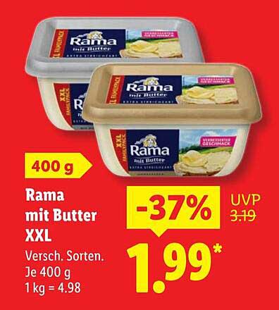 Rama Mit Butter Xxl Angebot bei Lidl - ProspektGuru.de