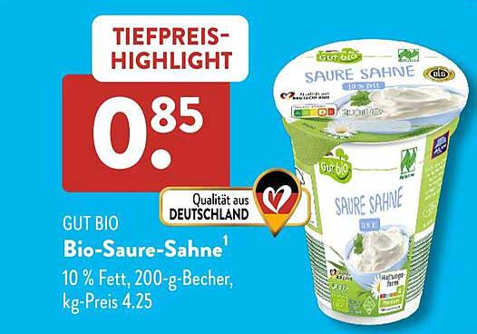 Gut Bio Bio-Sahne 200G Angebot bei Aldi Süd