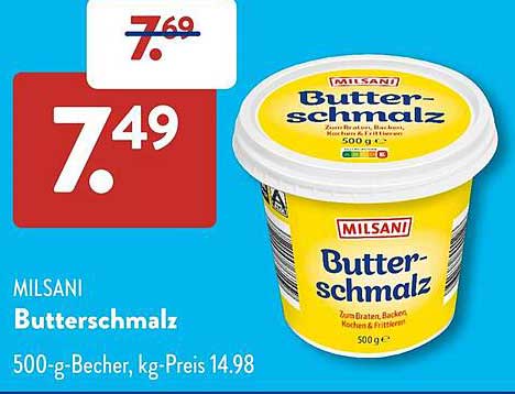 Milsani Butterschmalz 500 G Angebot bei Aldi Süd