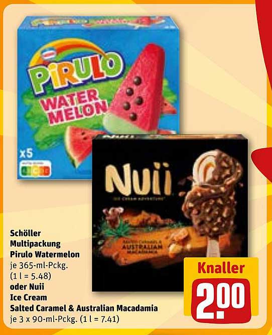 Schöller Multipackung Pirulo Watermelon Und Nuii Ice Cream Angebot bei REWE