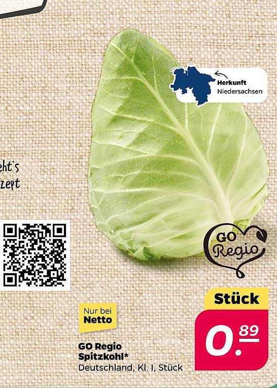 Go Regio Spitzkohl* Angebot bei NETTO - ProspektGuru.de