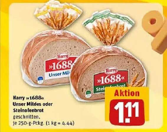 Harry »1688« Unser Mildes Oder Steinofenbrot, Geschnitten Angebot bei ...