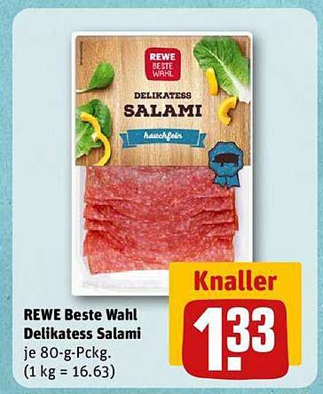 Rewe Beste Wahl Delikatess Salami Angebot bei REWE Kaufpark ...