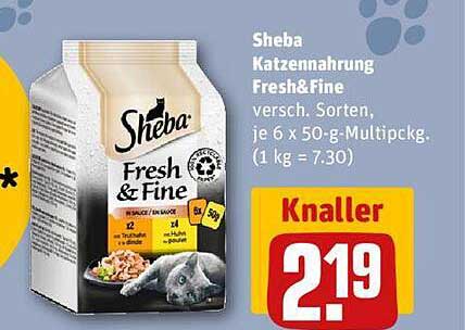 Sheba Katzennahrung Fresh&Fine Angebot bei REWE Kaufpark
