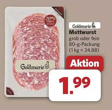 Goldmarie Mettwurst Grob Oder Fein 80-G-Packung Angebot bei Combi ...