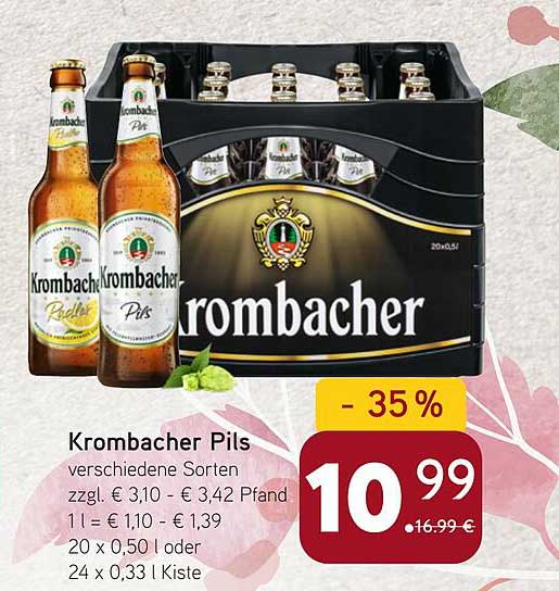 Krombacher Pils Verschiedene Sorten Angebot bei Dornseifer ...