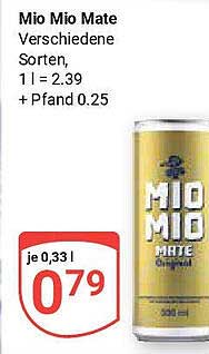 Mio Mio Mate – Verschiedene Sorten Angebot bei Globus - ProspektGuru.de