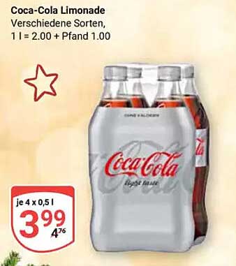Coca-Cola Limonade Angebot bei Globus