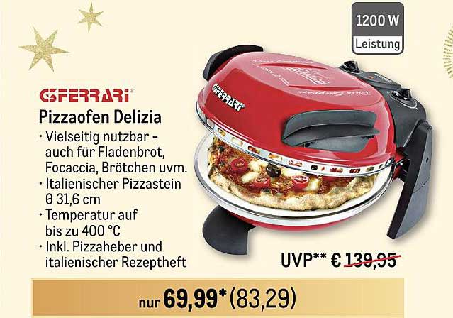 G3 Ferrari Pizzaofen Delizia Angebot bei METRO - ProspektGuru.de