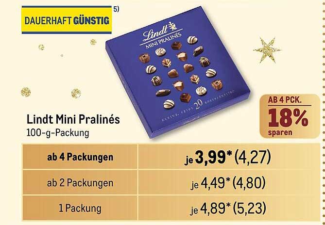 Lindt Mini Pralinés Angebot bei METRO - ProspektGuru.de