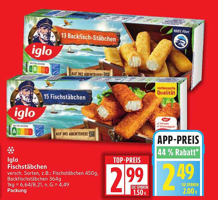 Erstaunlich Iglo Fischstäbchen Angebot Ebenbild