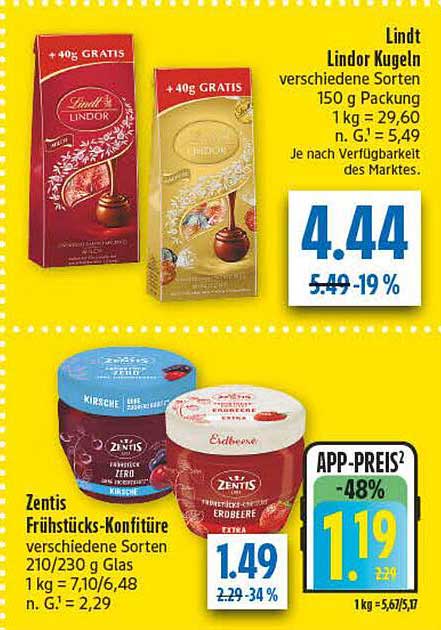 Lindt Lindor Kugeln Verschiedene Sorten 150 G Packung Angebot bei diska ...
