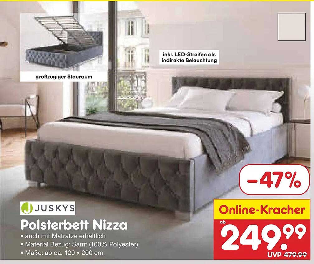 Polsterbett Nizza Angebot bei Netto Marken-Discount - ProspektGuru.de