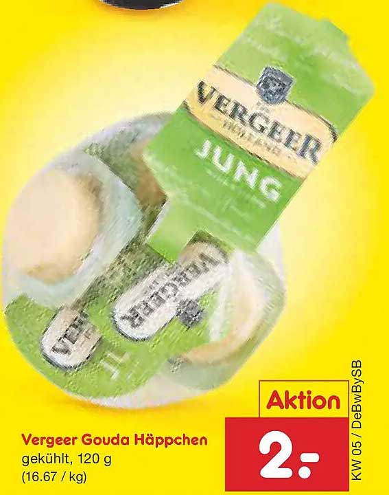 Vergeer Gouda Häppchen, Kühl, 120 G Angebot bei Netto Marken-Discount ...