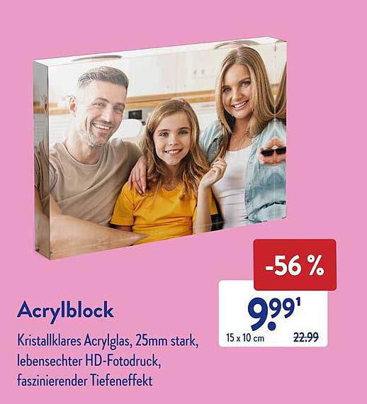 Acrylblock Angebot bei Aldi Süd - ProspektGuru.de