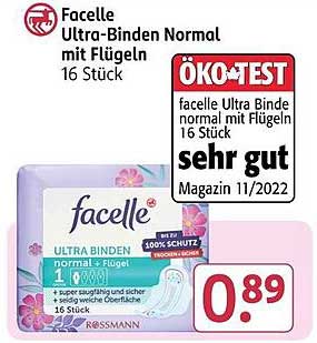 Facelle Ultra-Binden Normal Mit Flügeln Angebot bei Rossmann