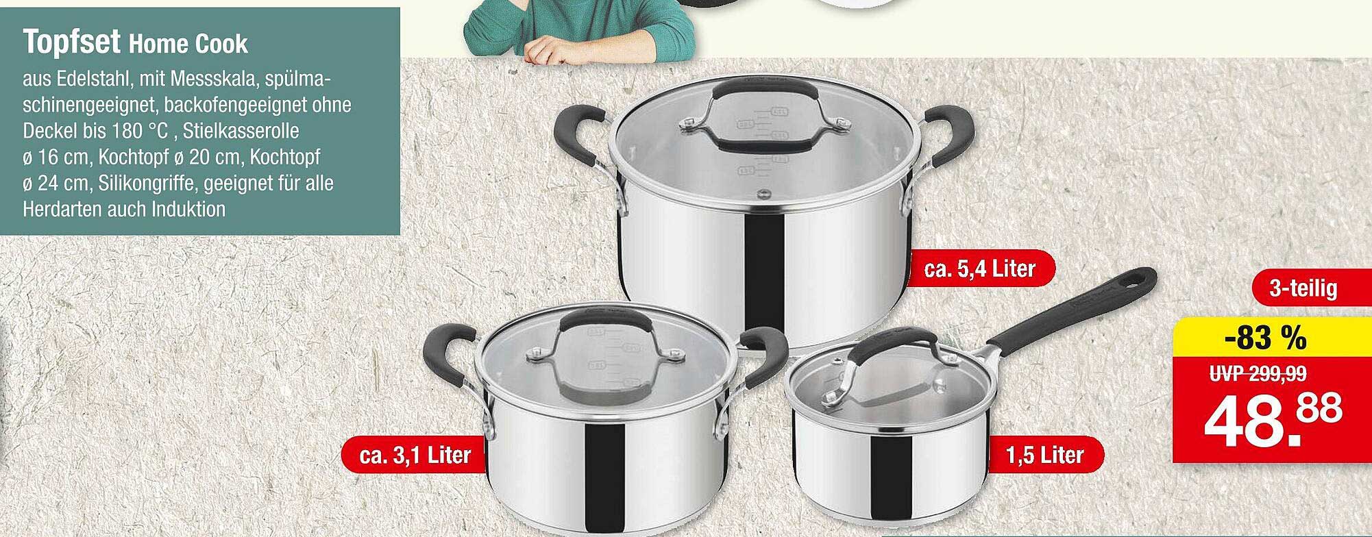 Topfset Home Cook Angebot bei Zimmermann - ProspektGuru.de