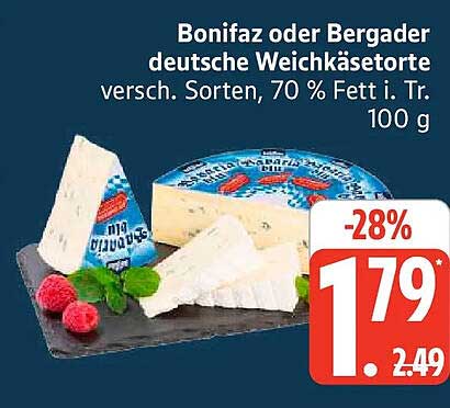 Bonifaz Oder Bergader Deutsche Weichkäsetorte Angebot bei Marktkauf ...
