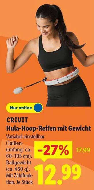 Crivit Hula-Hoop-Reifen Mit Gewicht Angebot bei Lidl - ProspektGuru.de