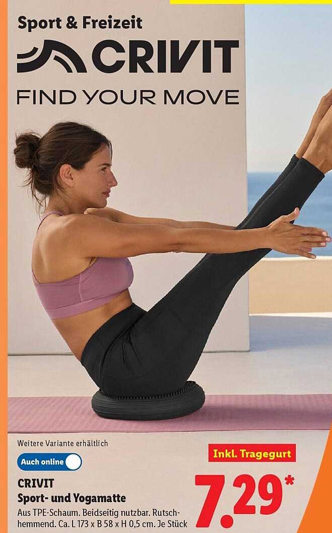 Crivit Sport- Und Yogamatte Angebot bei Lidl - ProspektGuru.de