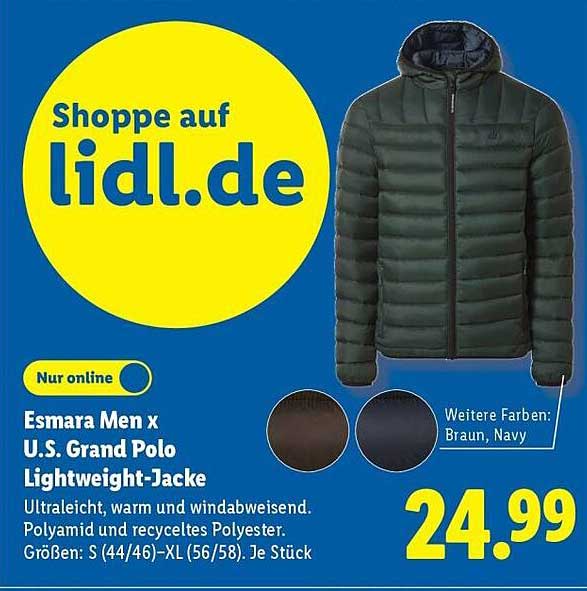 Esmara Men X U.s. Grand Polo Lightweight-Jacke Angebot bei Lidl ...