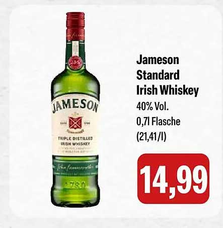 Jameson Standard Irish Whiskey Angebot bei Feneberg - ProspektGuru.de