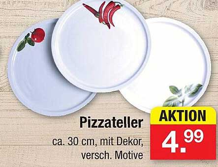 Pizzateller Ca. 30 Cm, Mit Dekor, Versch. Motive Angebot bei Zimmermann ...