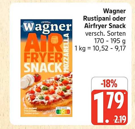 Wagner Rustipani Oder Airfryer Snack Versch. Sorten 170 - 195 G Angebot ...