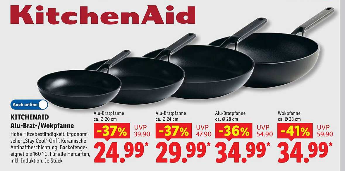 Kitchenaid Alu-Brat-/Wokpfanne Ca. Ø 20 Cm Angebot bei Lidl ...