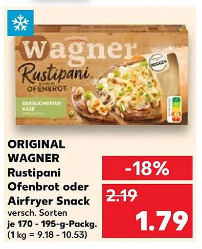 Original Wagner Rustipani Ofenbrot Oder Airfryer Snack Angebot bei ...