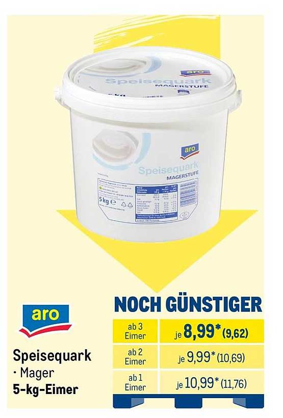Speisequark · Mager 5-Kg-Eimer Angebot bei METRO - ProspektGuru.de