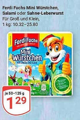 Ferdi Fuchs Mini Würstchen, Salami Oder Sahne-Leberwurst Angebot bei ...