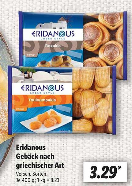 Eridanous Gebäck Nach Griechischer Art Angebot bei Lidl