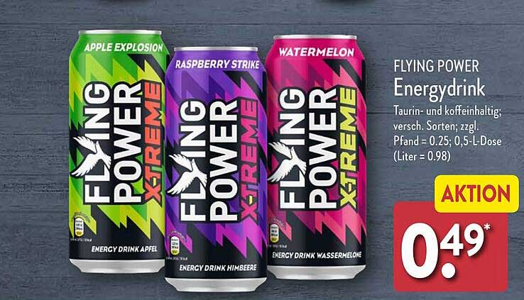 Flying Power Energydrink Angebot bei Aldi Nord