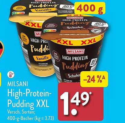 Milsan High-Protein-Pudding Xxl Angebot bei Aldi Nord