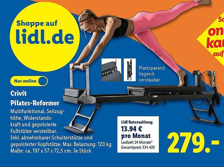Crivit Pilates-Reformer Angebot bei Lidl - ProspektGuru.de