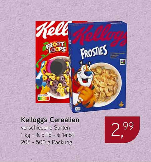Kelloggs Cerealien Verschiedene Sorten Angebot bei Dornseifer ...