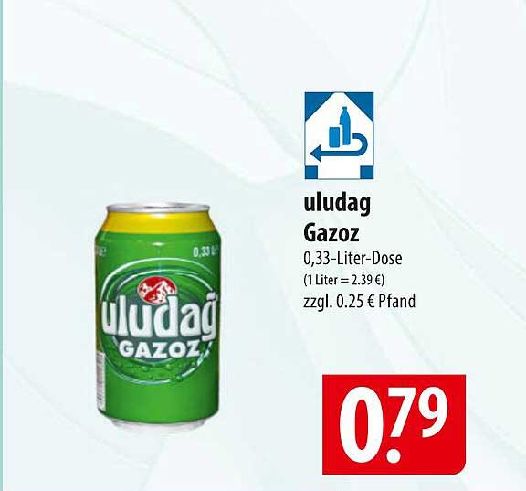Uludag Gazoz 0,33-Liter-Dose Angebot bei Famila Nord Ost - ProspektGuru.de