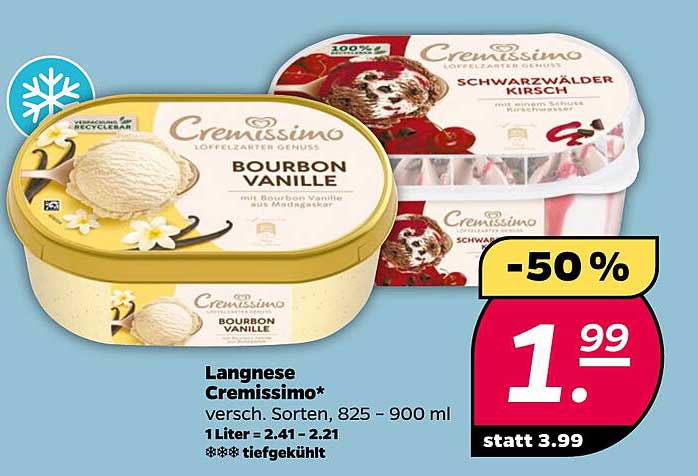 Langnese Cremissimo Bourbon Vanille Angebot bei NETTO