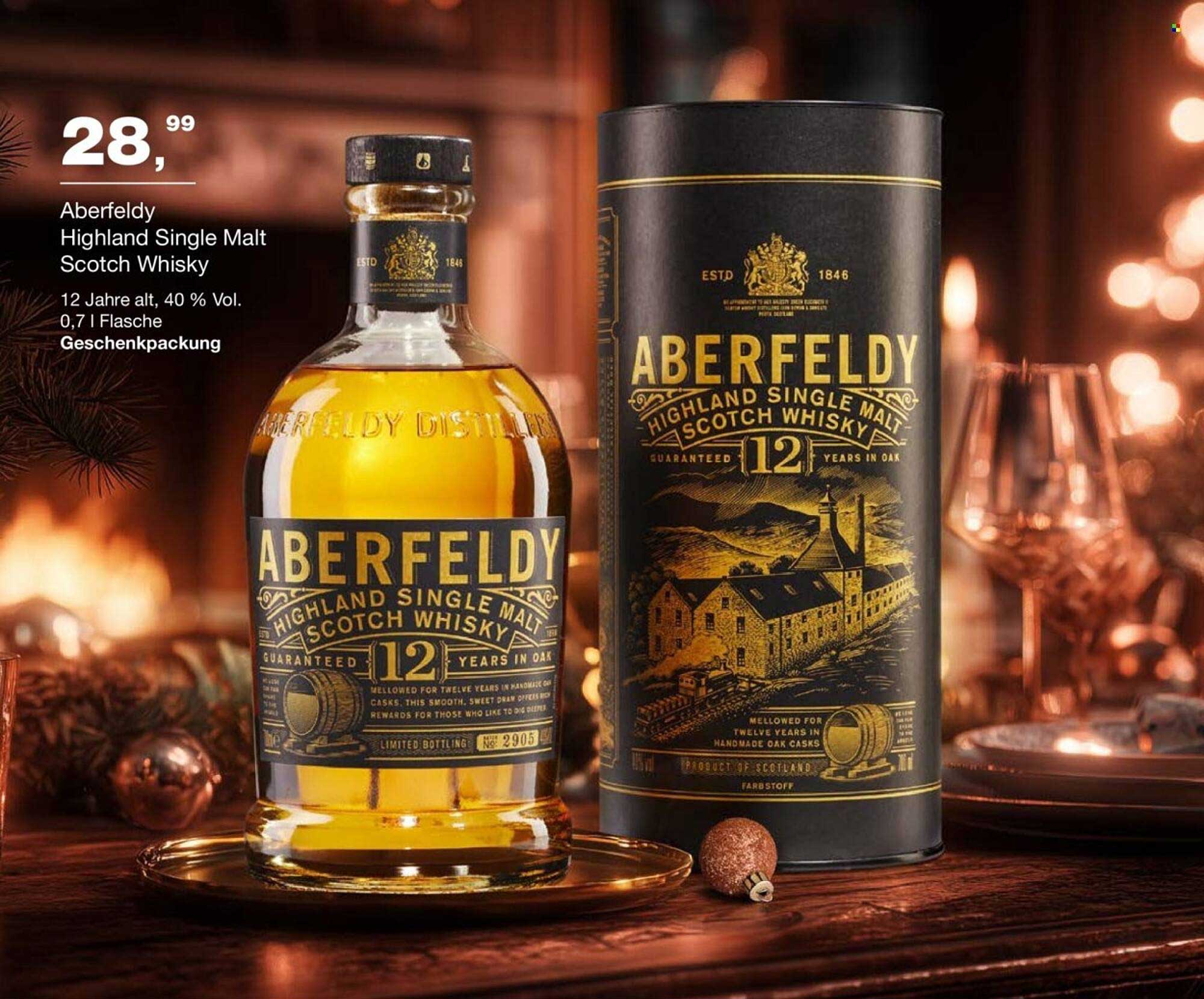 Aberfeldy Highland Single Malt Scotch Whisky 12 Jahre 0,7 L ...