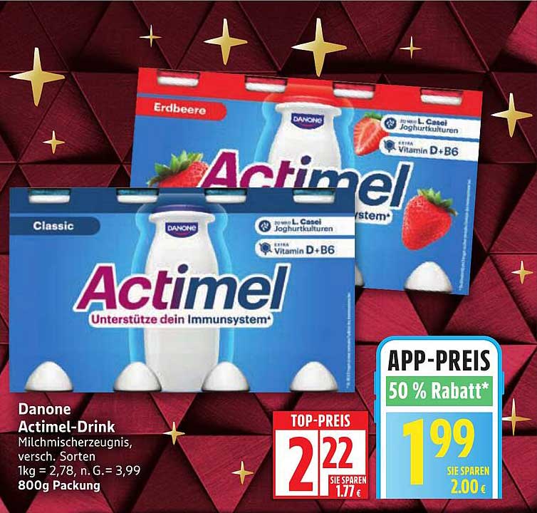 Danone Actimel-Drink – Verschiedene Sorten Angebot bei Edeka ...