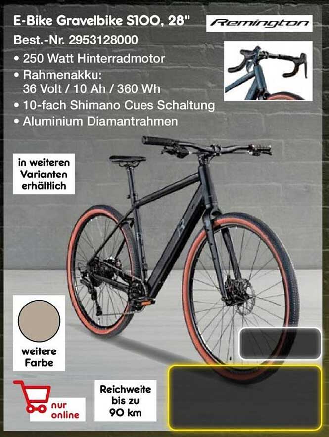 E-Bike Gravelbike S100, 28" Angebot bei Netto Marken-Discount - ProspektGuru.de