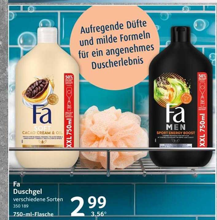 Fa Duschgel Verschiedene Sorten 750 Ml Angebot bei Selgros ...
