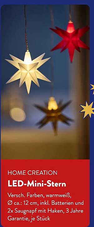 Home Creation Led-Mini-Stern Angebot bei Aldi Süd - ProspektGuru.de