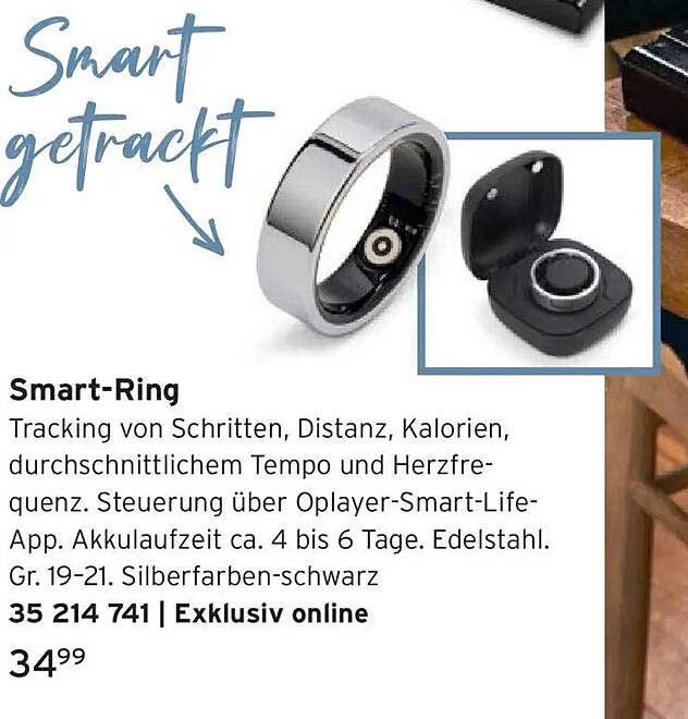 Smart-Ring – Tracking Von Schritten, Distanz Und Mehr Angebot bei ...