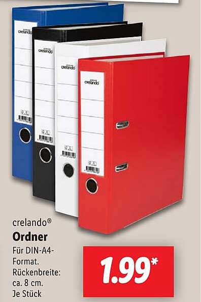 Crelando® Ordner Angebot bei Lidl