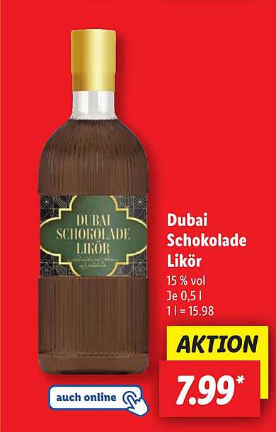 Dubai Schokolade Likör Angebot bei Lidl